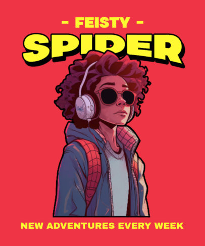 Placeit - Heroe T-Shirt Design Generator Inspired by Spiderverse