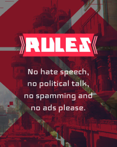 Placeit - Roblox-Inspired Twitch Panel Template With Rules for Gamers