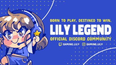 Placeit - Discord Theme Template Featuring a Smiling Anime Girl Character