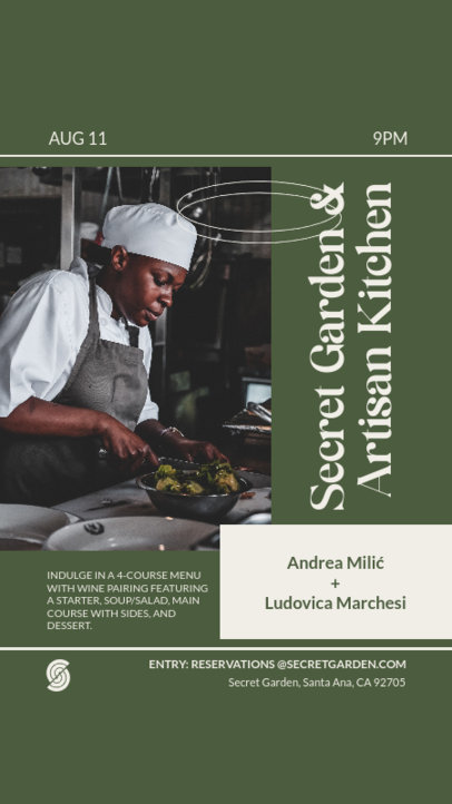 Placeit - Instagram Story Maker to Promote a Restaurant Takeover Event