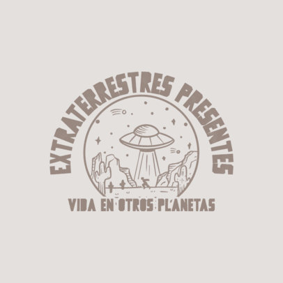 Placeit - Space Game Logo Generator Featuring a Planet Doodle