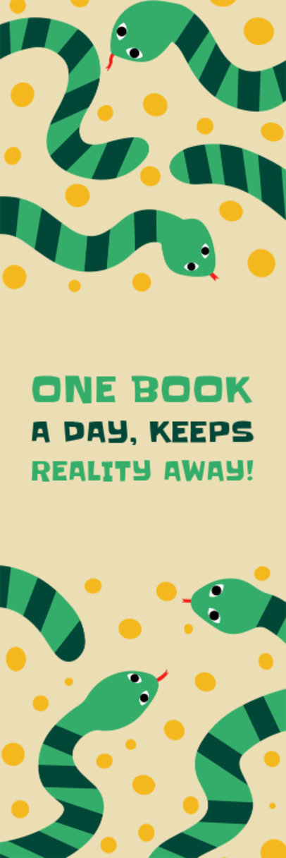 Placeit - Bookmark Design Creator Featuring an Illustrated Book Shelf ...