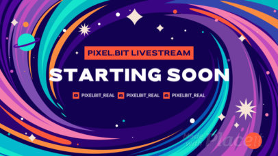 Placeit - Twitch Starting Soon Screen Video Maker Featuring a Colorful ...