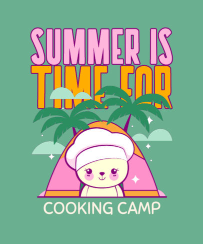 Placeit - T-Shirt Design Creator for a Kids Cooking Camp