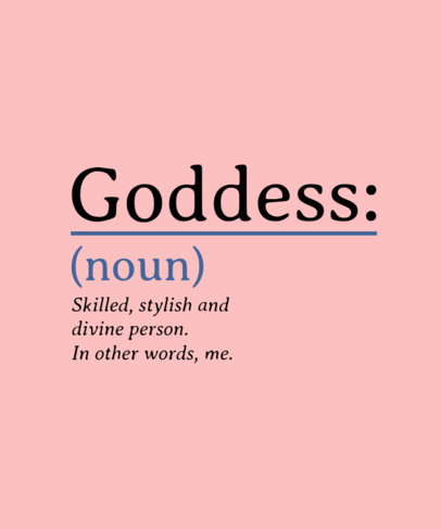 Placeit - T-Shirt Design Template with a Word Definition