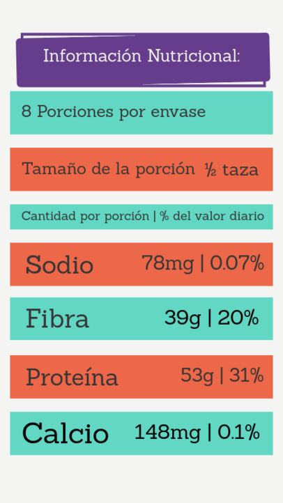 Placeit - Nutrition Facts Label Maker Featuring Customizable Food ...