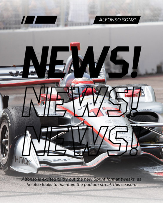 Placeit - Instagram Post Maker for an F1-Inspired Breaking News Update
