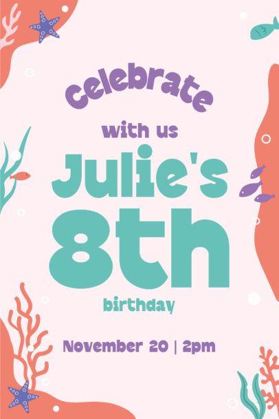Placeit - Illustrated Invitation Generator for a Birthday Party With a ...