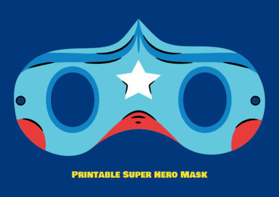 Placeit - Printable Mask Maker Featuring Superhero Designs
