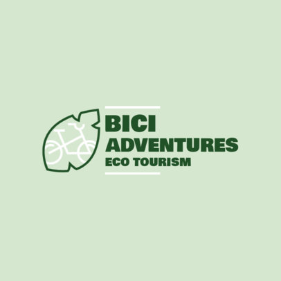 Placeit - Eco-Tourism Agency Logo Generator Featuring a Bike on a Map