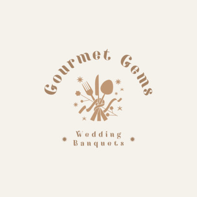 Placeit - Logo Creator with Illustrated Flowers for a Wedding Catering ...