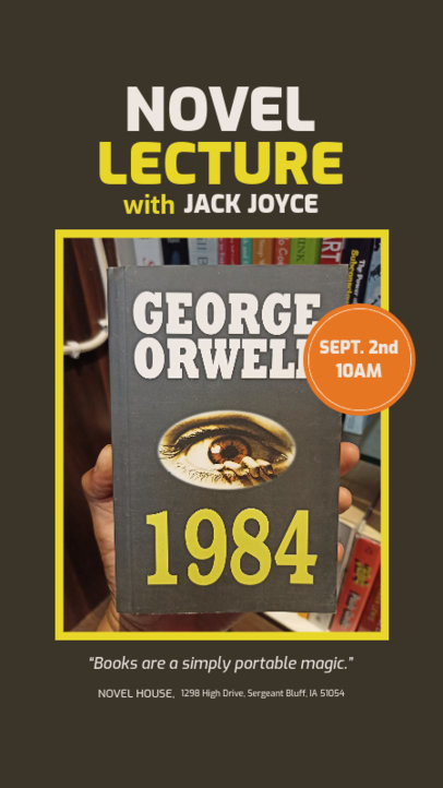 Placeit - Bookstore Instagram Story Creator for an Author Reading Event