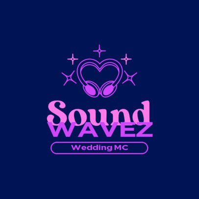 Placeit - Online Logo Creator for a Wedding Music DJ Service
