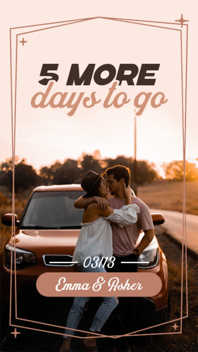 Placeit - Instagram Story Maker for a Wedding Countdown