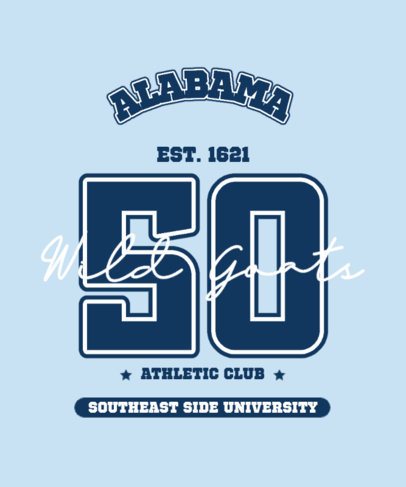 Placeit - Sports T-Shirt Design Creator for a College Athletic Team