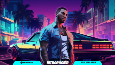 Placeit - AI-Generated Webcam Overlay Maker With a Theme Inspired by GTA