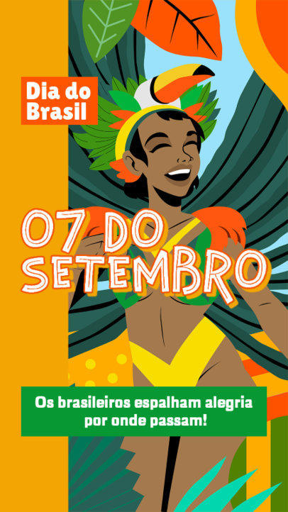 Placeit - Illustrated Instagram Story Generator to Celebrate Dia Do Brasil