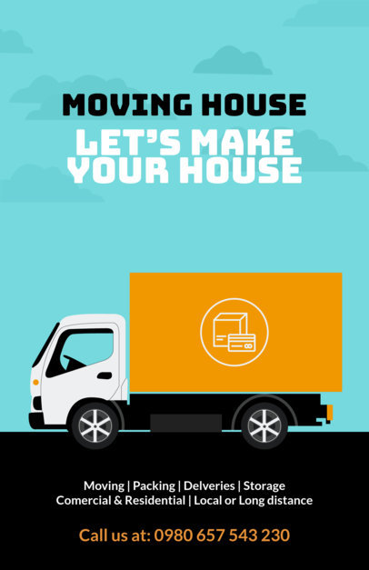 Placeit - Customizable Promotional Flyer Template for Moving Companies