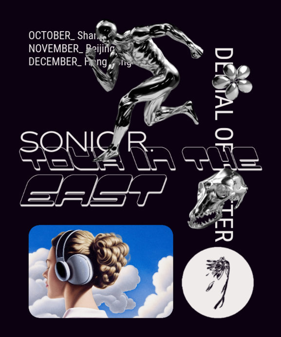 Placeit - Y2K T-Shirt Design Maker With a Metallic Style for a Musician ...