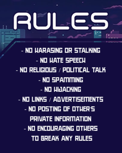 Placeit - Twitch Info Panel for ASMR Streamers Featuring Rules