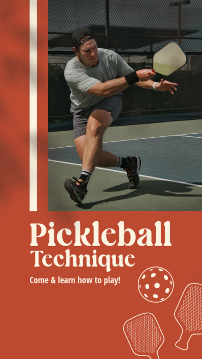 Placeit - Instagram Story Maker Featuring Pickleball Tips for Beginners