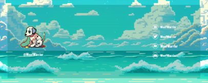 Placeit - Profile Banner Maker for Twitch Streamers Featuring a Dog Graphic