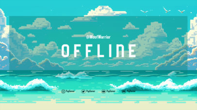 Placeit - Twitch Offline Banner Template for Gamers Featuring an 8-Bit ...