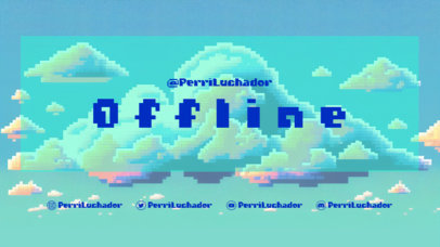 Placeit - Twitch Info Panel Creator Featuring an 8-Bit Theme With Rules