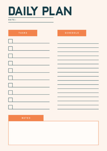 Placeit - Modern Planner Design Template for a Weekly Schedule