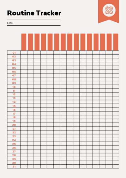 Placeit - Planner Design Template for a 7-Day Workout Schedule