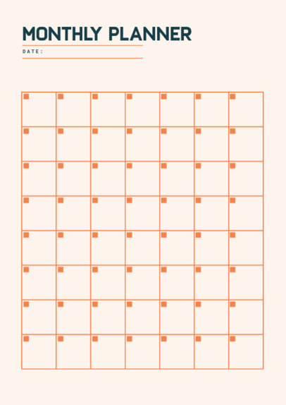 Placeit - Workout Planner Design Template with a 7-Day Grid