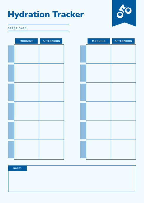 Placeit - Planner Design Creator for a Hydration Tracking