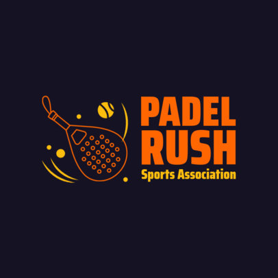 Placeit - Padel Club Online Logo Maker Featuring a Racket Graphic