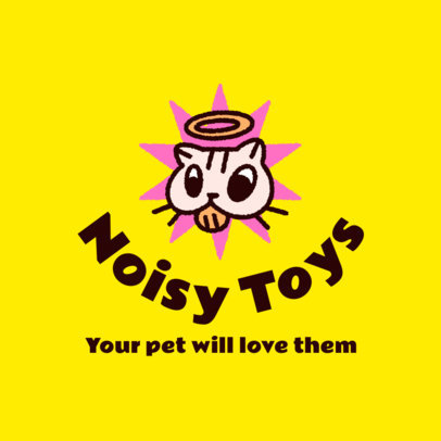 Placeit - Pet Store Logo Maker Featuring an Illustrated Hamster