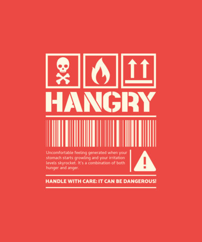 Placeit - Swimming T-Shirt Design Creator Featuring a Warning Label Layout