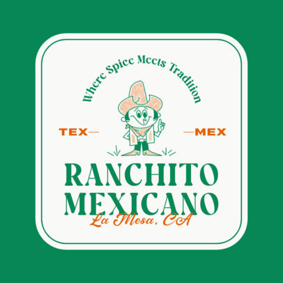 Placeit - Logo Template for a Tex-Mex Restaurant Bar