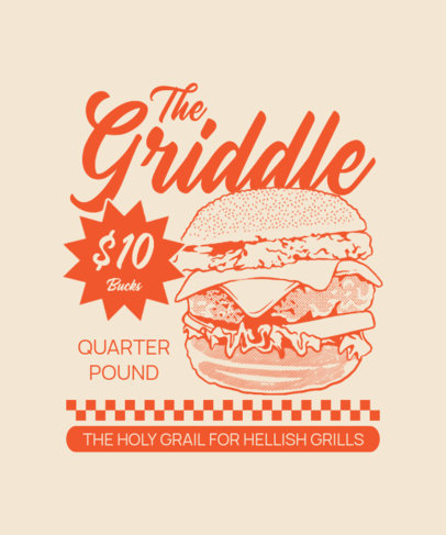 Placeit - Front T-Shirt Design Template with a Retro Aesthetic for a ...