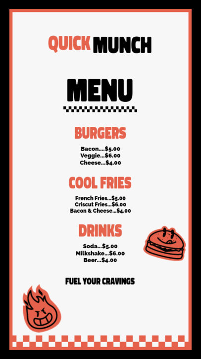 Placeit - Menu Creator Featuring a Cartoonish Sandwich Icon for Fast ...