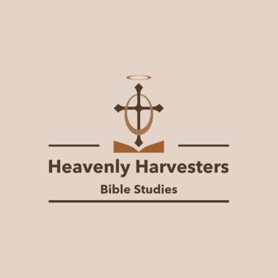 Placeit - Logo Generator Featuring a Christian Theme for a Bible Study Club