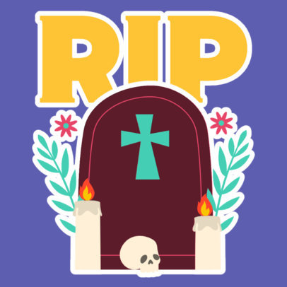Placeit - Twitch Emote Maker Featuring a Colorful Catrina Graphic