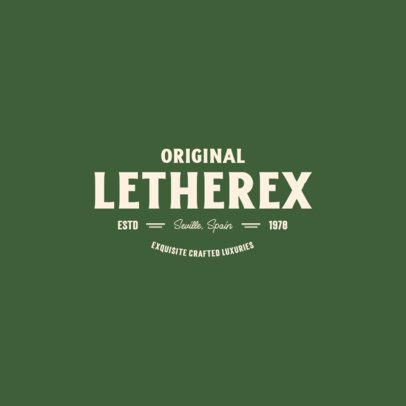 Placeit - Logo Maker for a Handcrafted Leather Products Brand