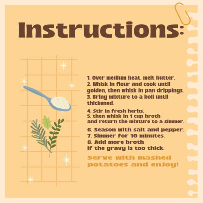 Placeit - Instagram Post Template with Simple Instructions for a ...