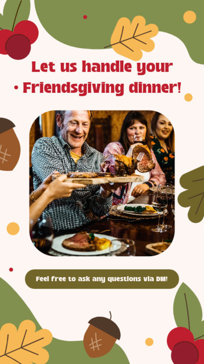Placeit - Celebratory Instagram Post Template for a Friendsgiving Dinner