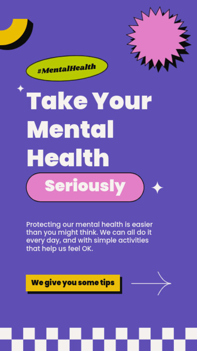 Placeit - Wellness Instagram Story Generator With Mental Health Habits