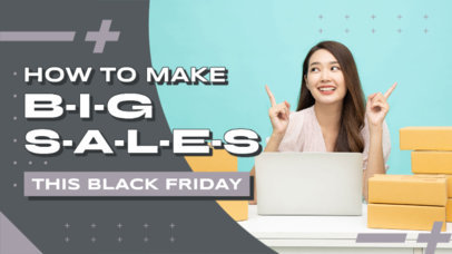 Placeit - YouTube Thumbnail Template Featuring Black Friday Tips