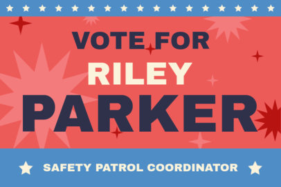 Placeit - Yard Sign Creator with Colorful Stars for a Safety Patrol ...