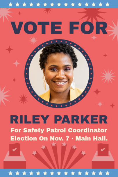 Placeit - Sticker Design Maker Featuring a Voting Campaign Candidate