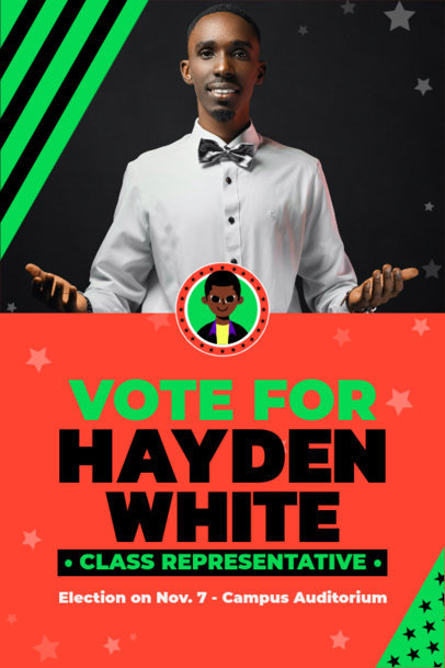 Placeit - Poster Design Maker with Text Calling to Vote for a Class ...