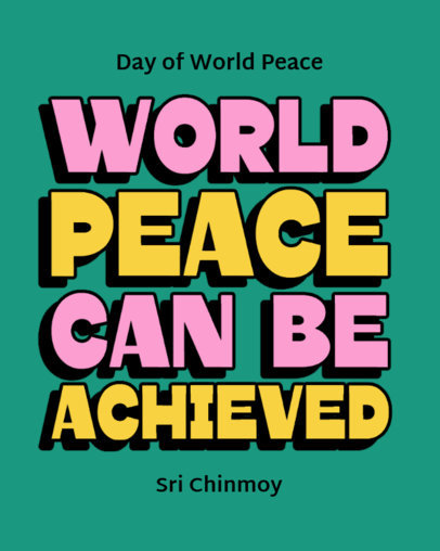 Placeit - Instagram Post Maker with a Warm Message for Worldwide Peace Day