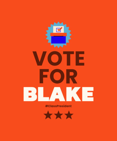 Placeit - T-Shirt Design Creator for a Class Representative Election ...